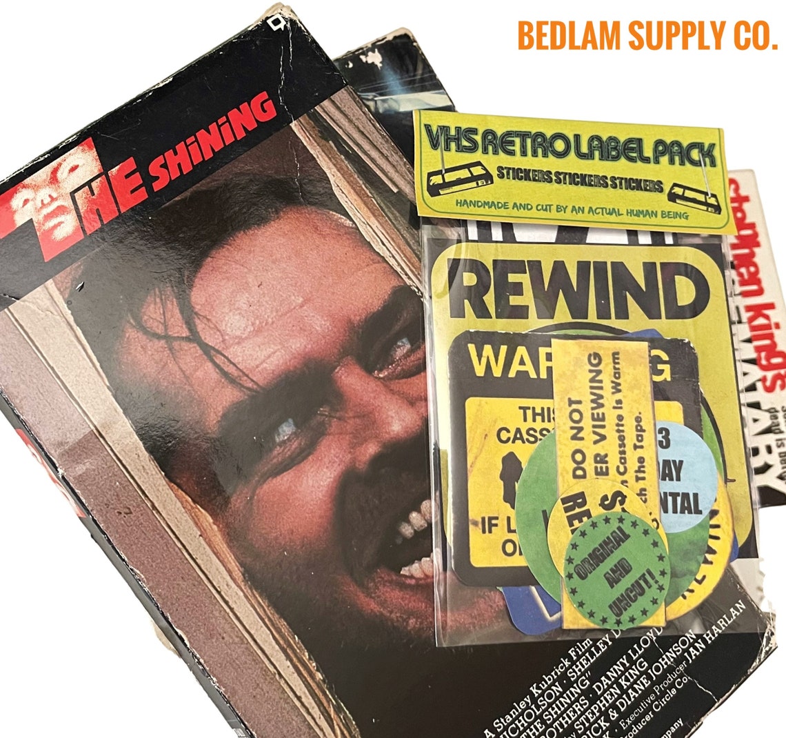 Pure Nostalgia VHS Retro Sticker Label Pack - Etsy UK