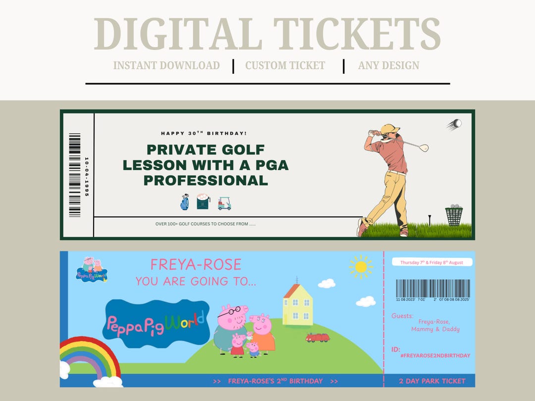 Personalized Event Ticket: Custom Birthday, Concert, Boarding Pass - Etsy
