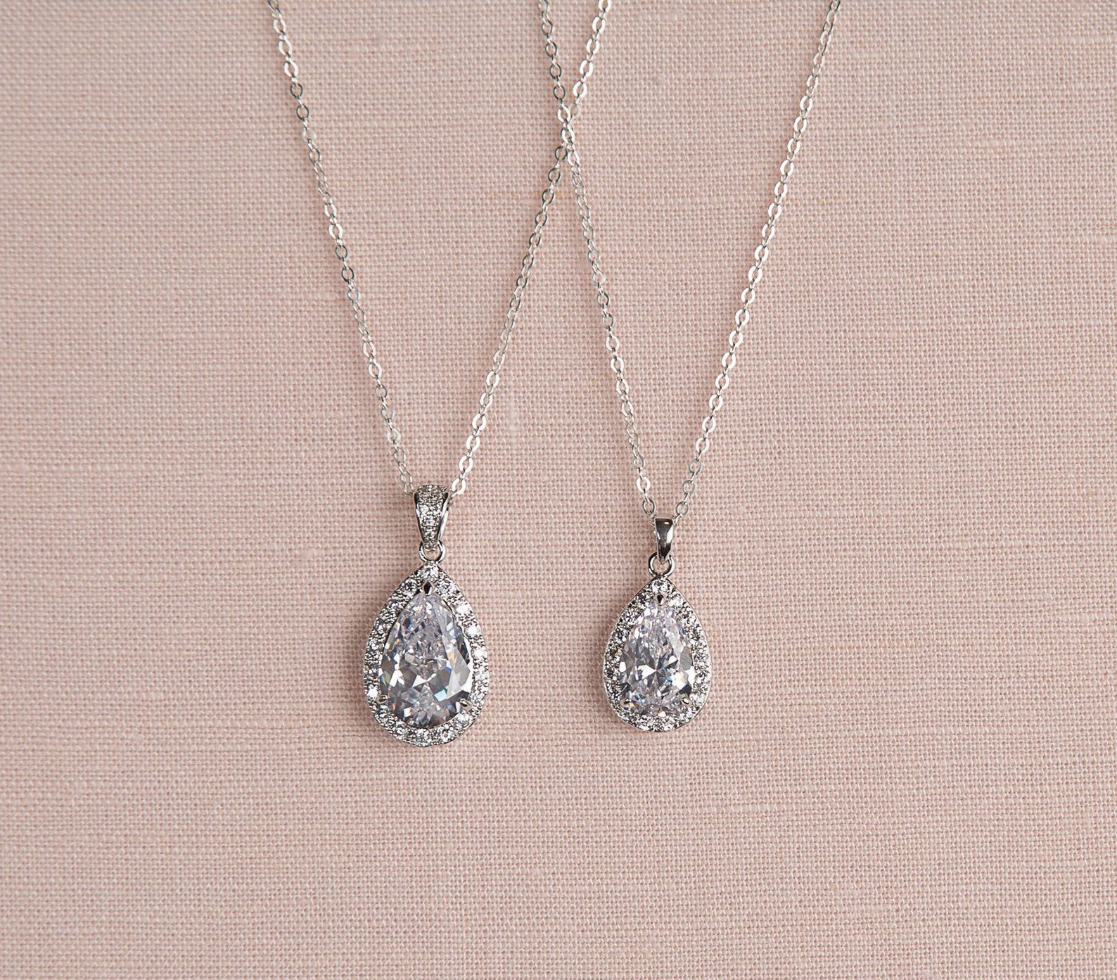 Rose Gold Bridal Necklace Crystal Wedding Necklace Rose Gold - Etsy