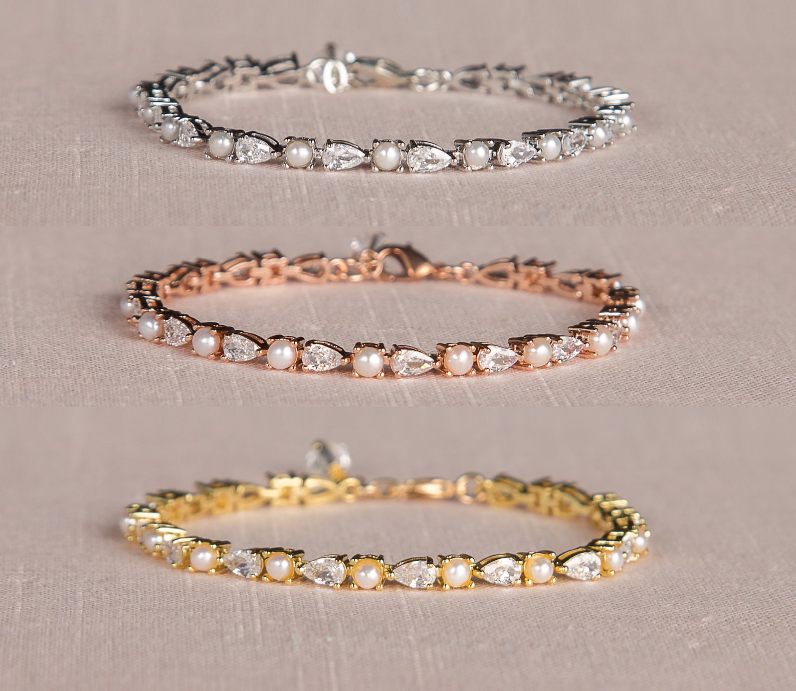 Dainty / Bridal Bracelet Subtle Wedding Bracelet Pearls and | Etsy