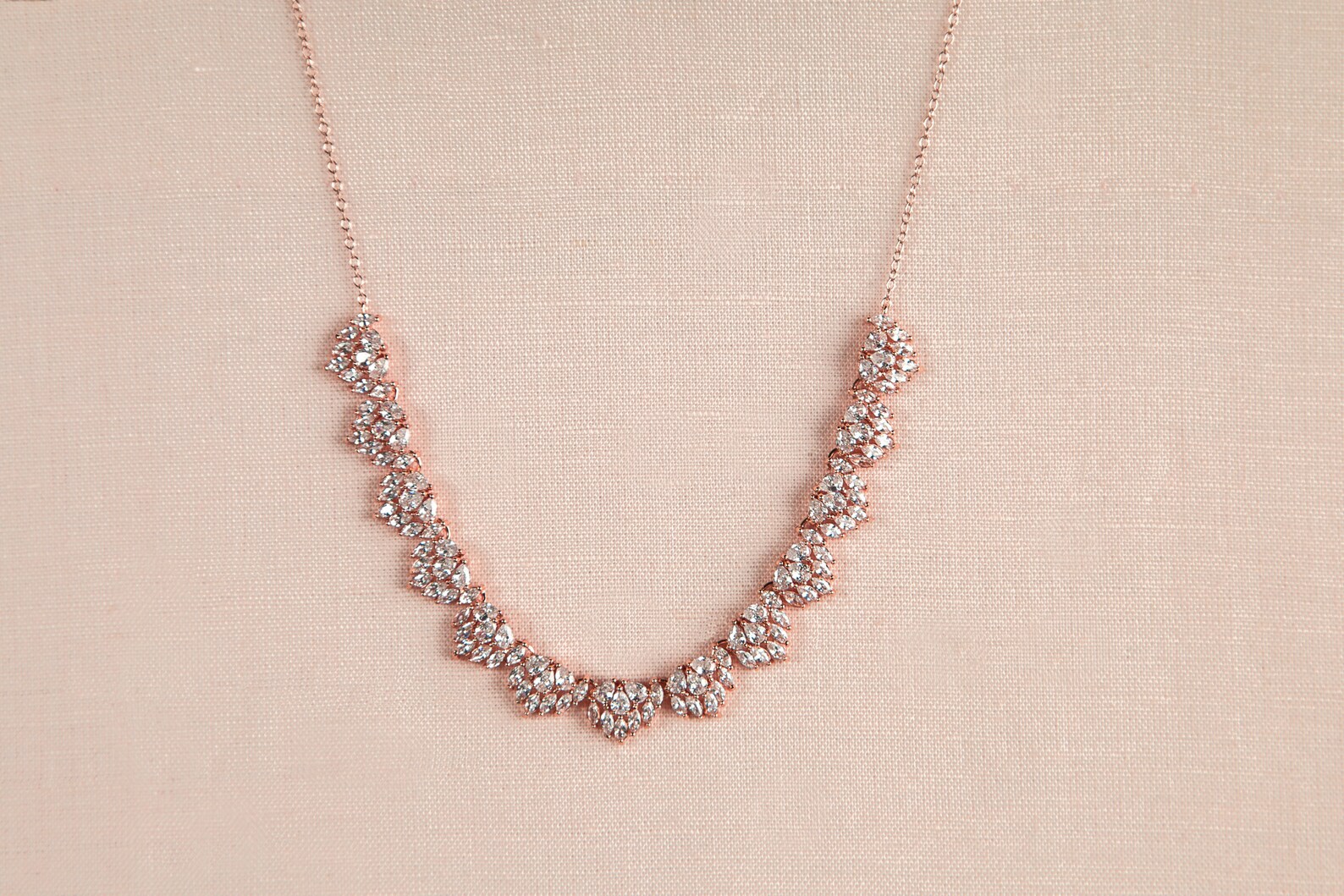 Dainty Backdrop Bridal Necklace Wedding Necklace Dainty | Etsy