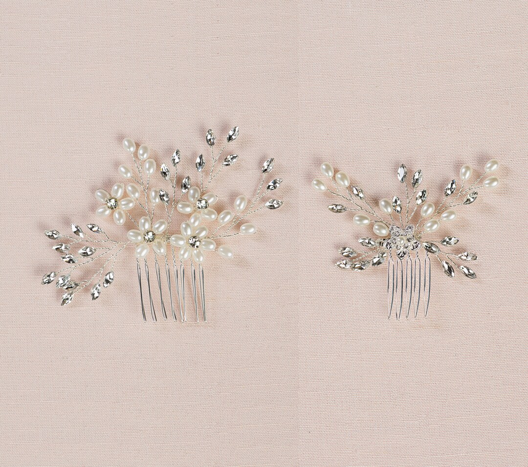 Small Bridal Hair Combs, Flower Girl Head Piece, Wedding Hair Piece ...