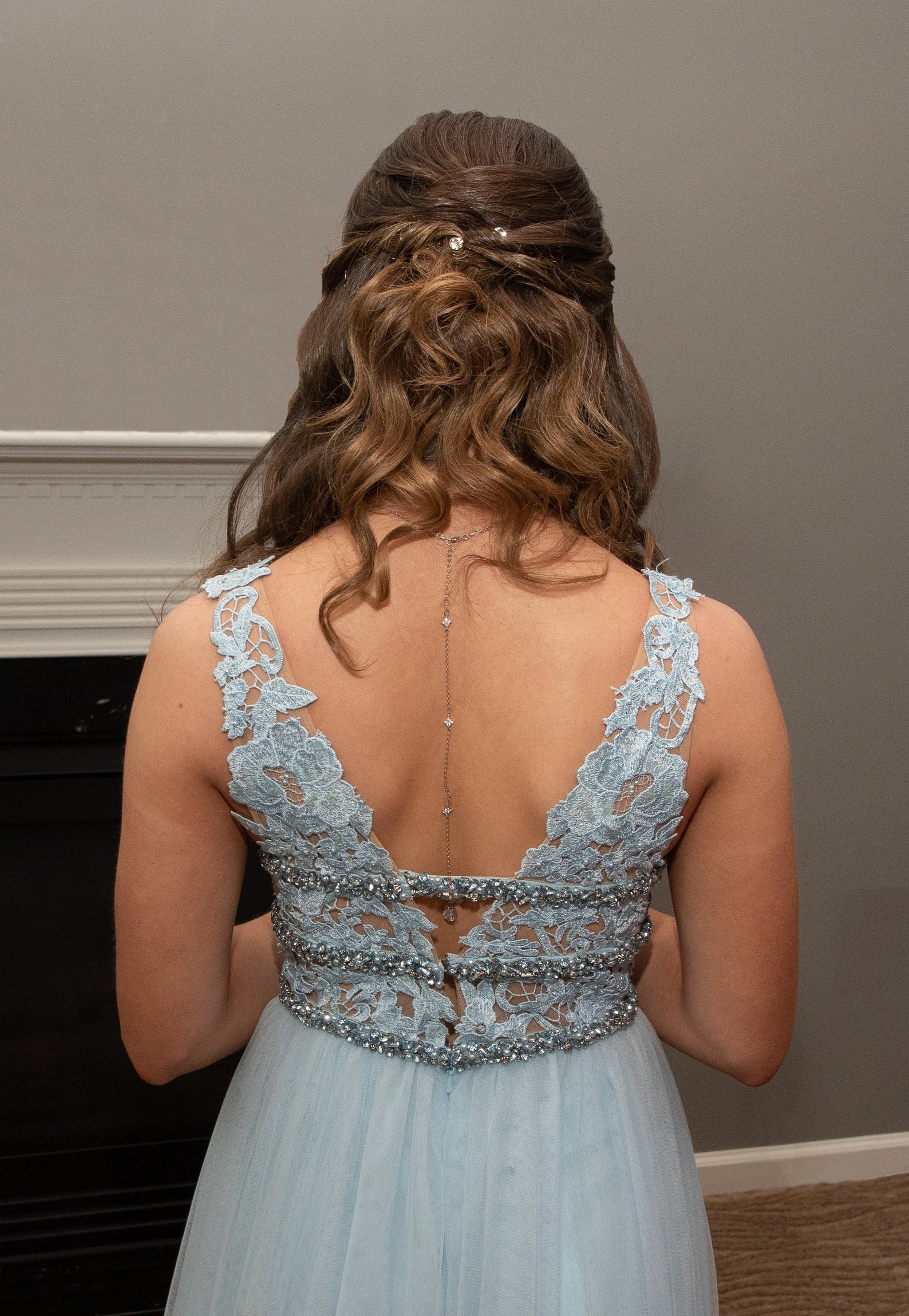 Dainty Backdrop Bridal Necklace Wedding Necklace Dainty | Etsy