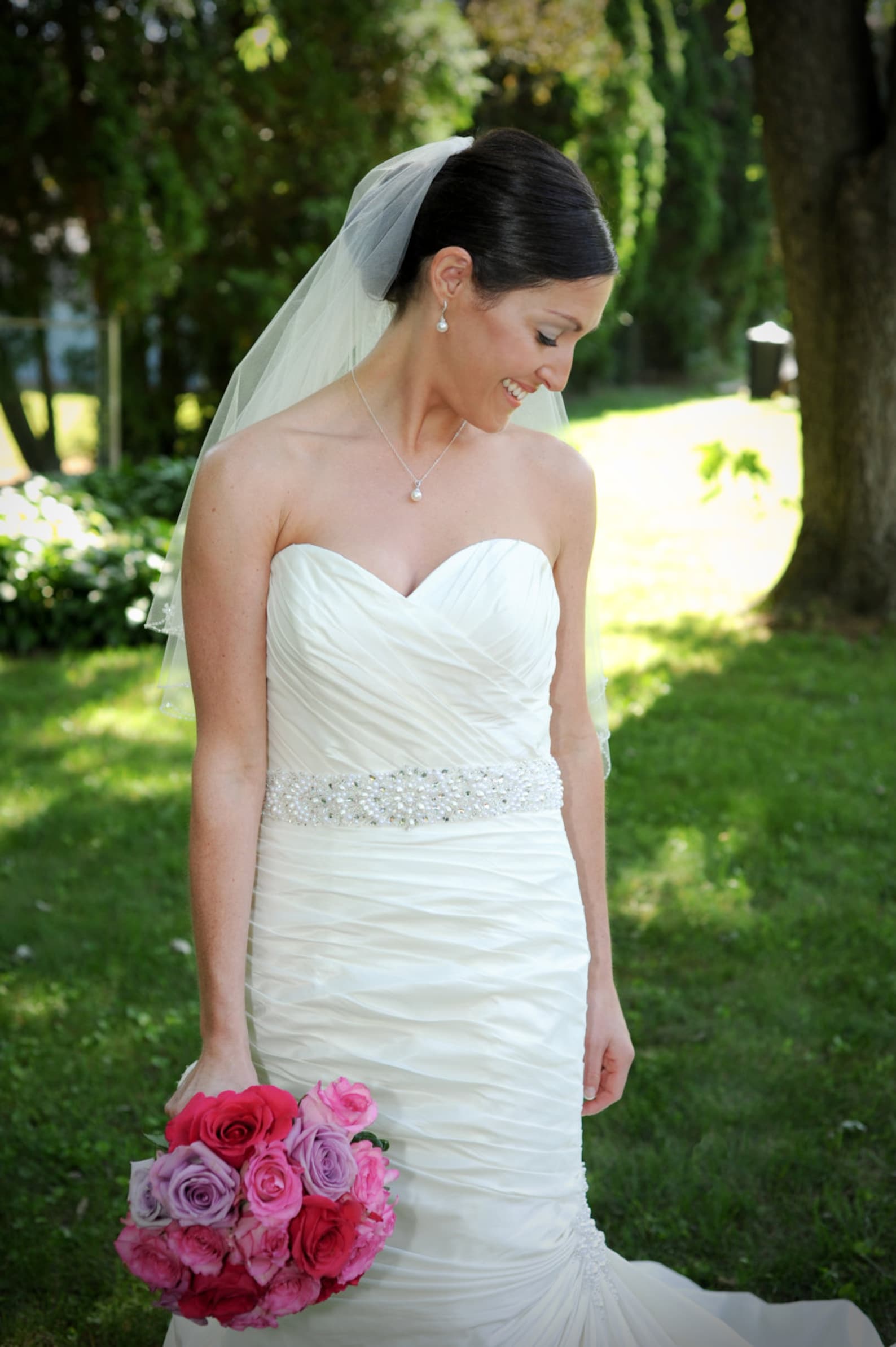Pearl Bridal Earrings Classic Pearl Wedding Earrings Rose - Etsy