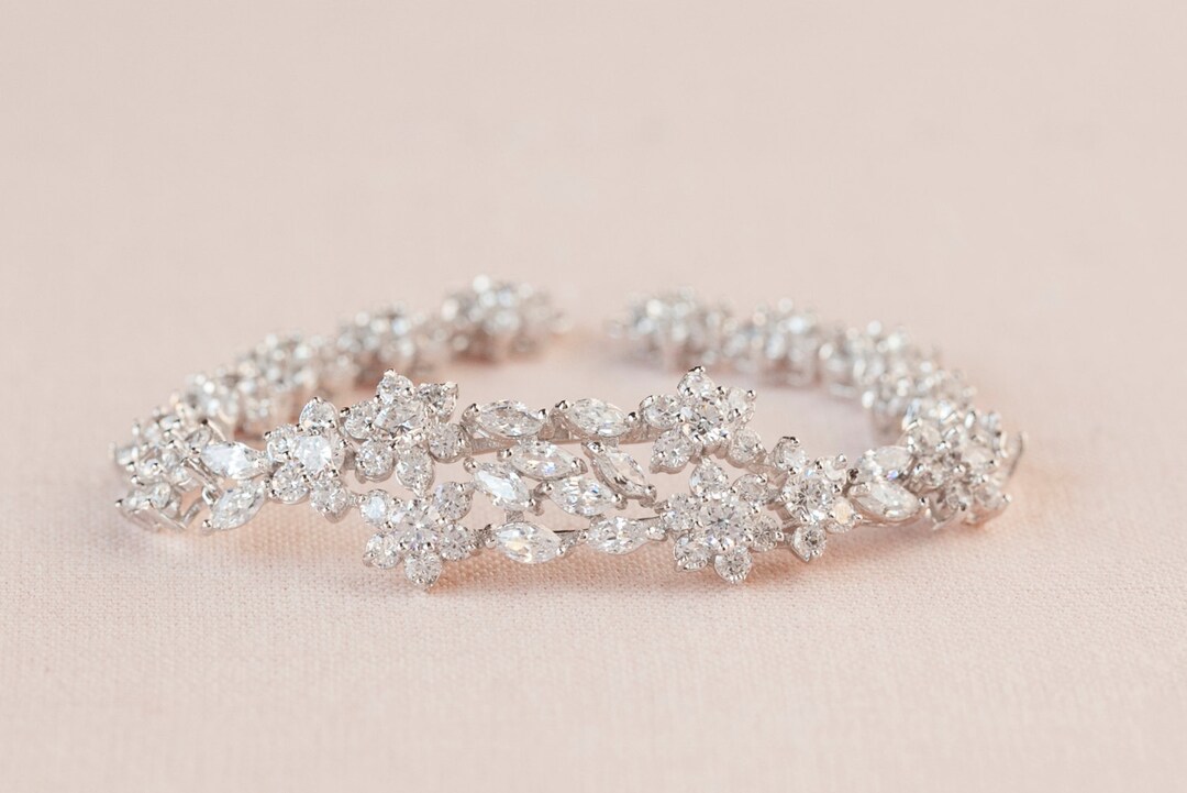 Bridal Bracelet, Pearl Wedding Bracelet, 2 Strand Gold Wedding Bracelet ...