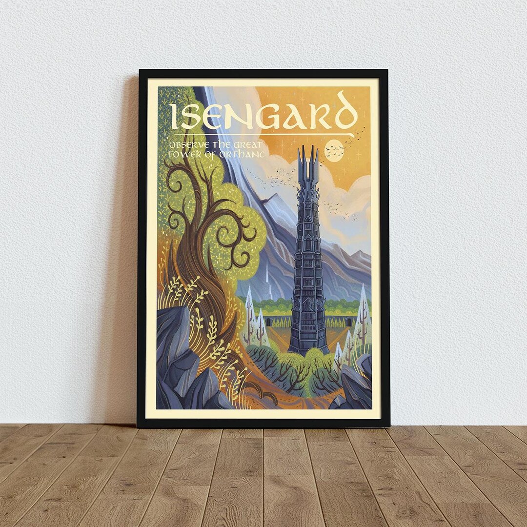Hobbiton Vintage Travel Poster Lord of the Ring Movie Painting on ...