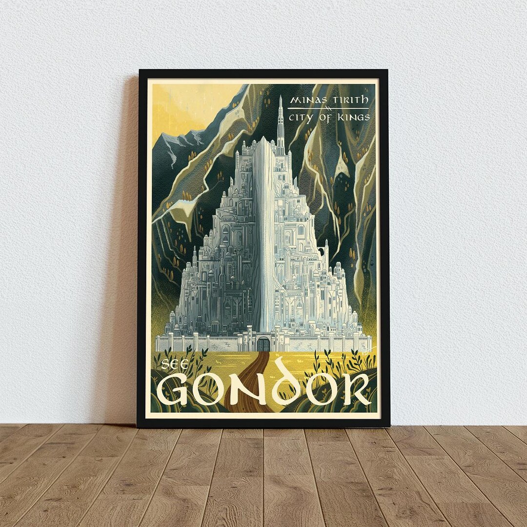 Hobbiton Vintage Travel Poster Lord of the Ring Movie Painting on ...