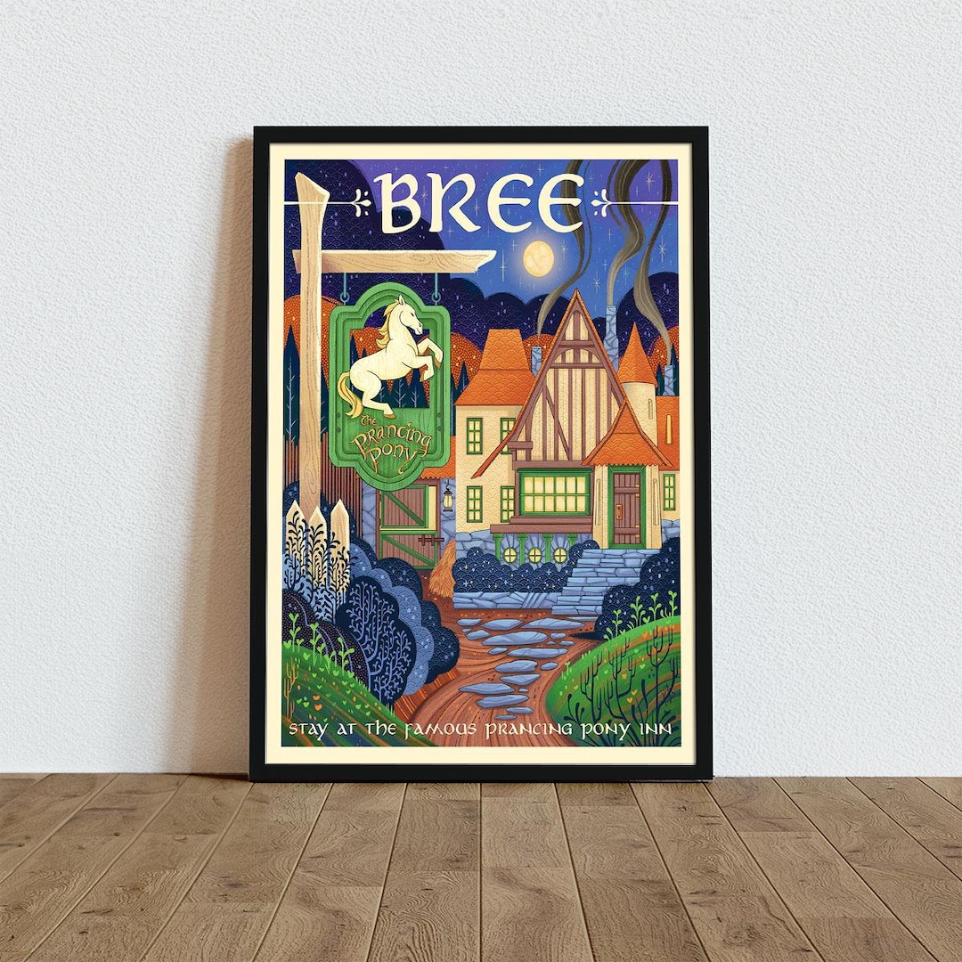 Hobbiton Vintage Travel Poster Lord of the Ring Movie Painting on ...
