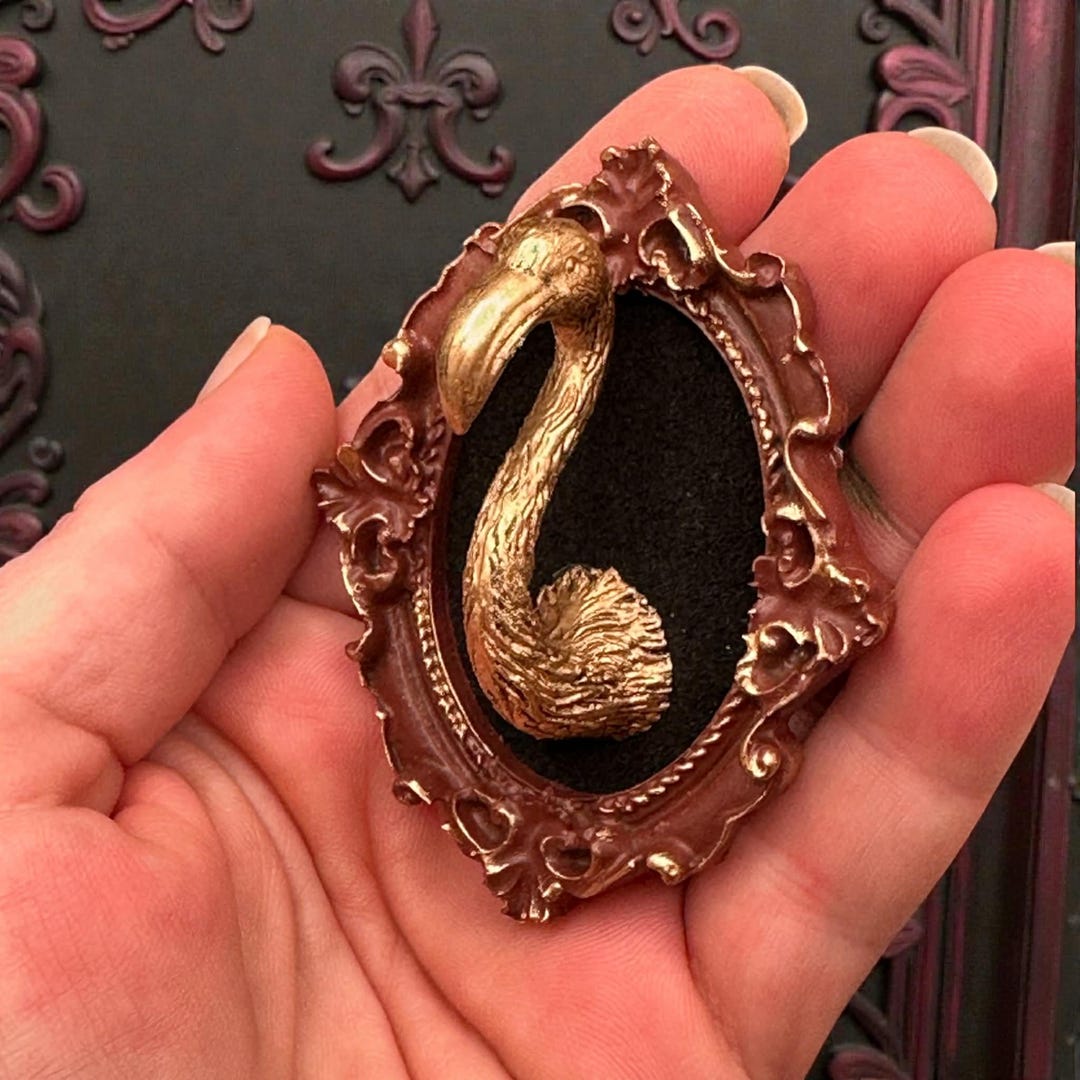 Victorian Flamingo Wall Cameo | 1:12 Scale Miniature Gothic Wall Art - Etsy