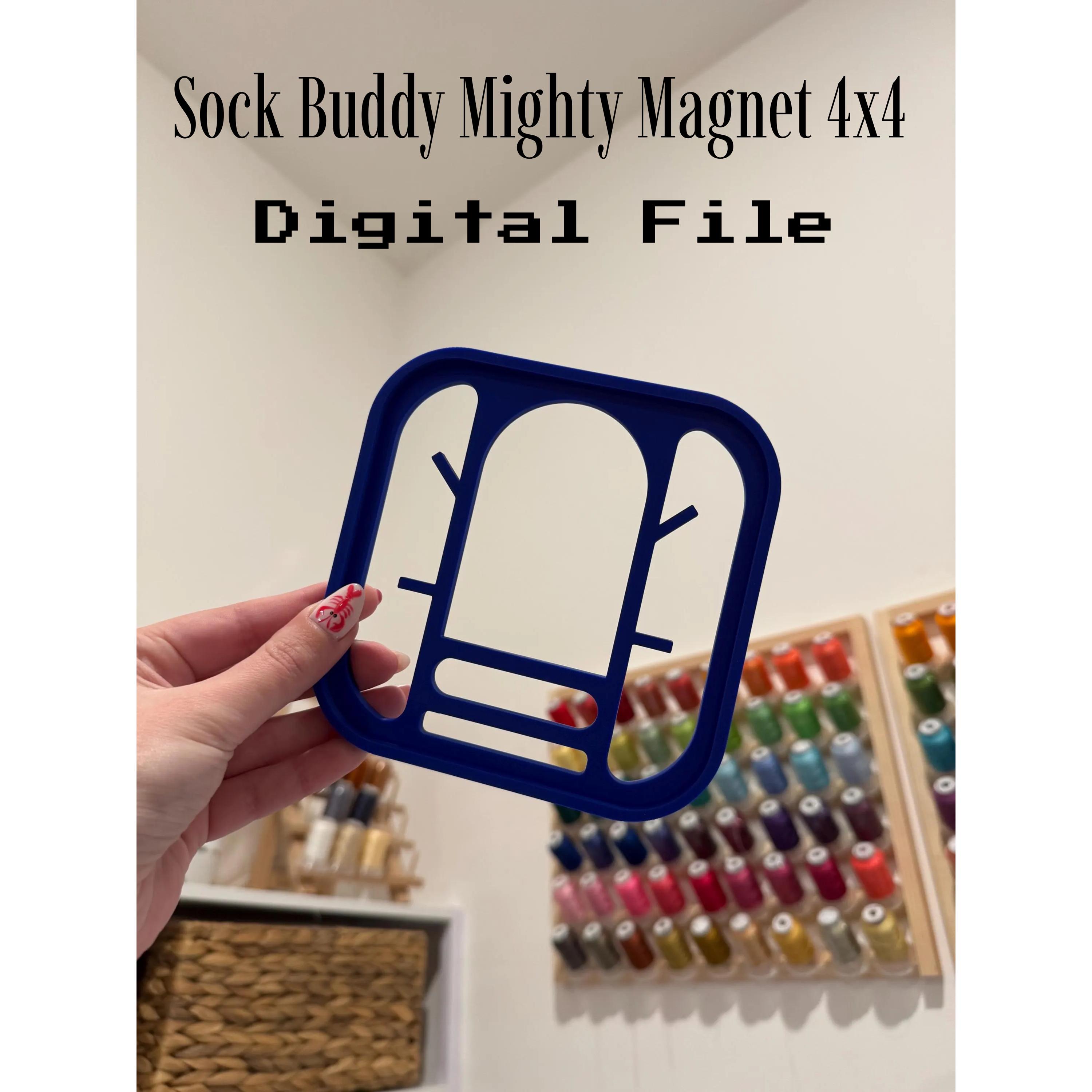 Sock Buddy For Machine Embroidery 4x4” Mighty Magnet Hoop Digital