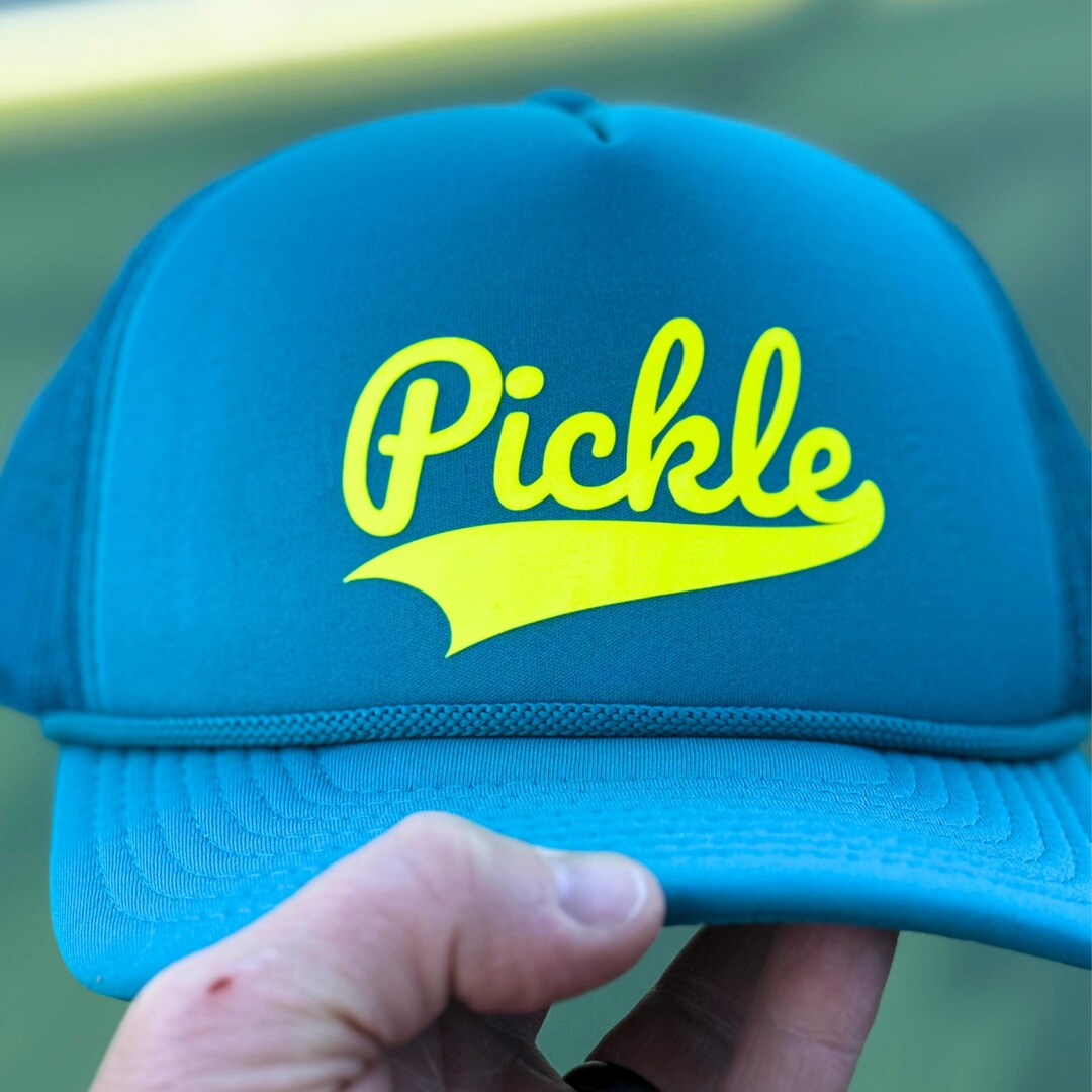 Pickleball Trucker Hat – Bold “pickle” Design, Mesh Back Cap ...