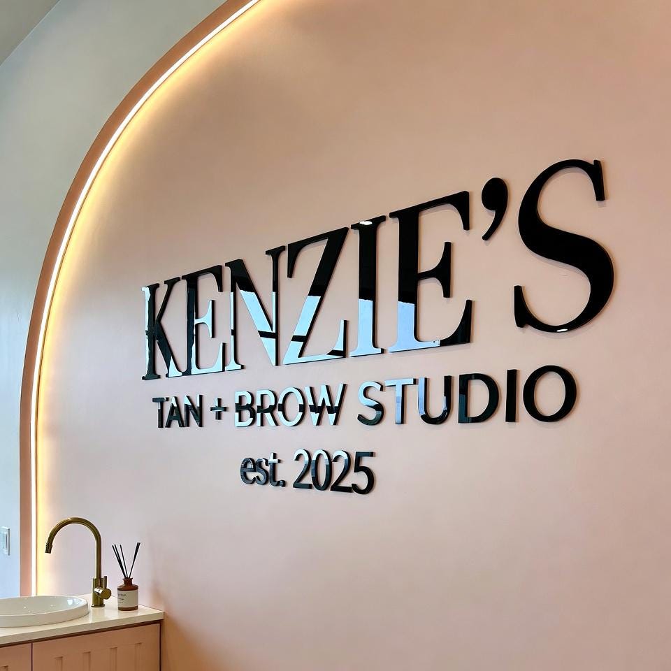 Custom 3D Acrylic Salon Sign | Eyebrows Makeup Studio Wall Decor ...