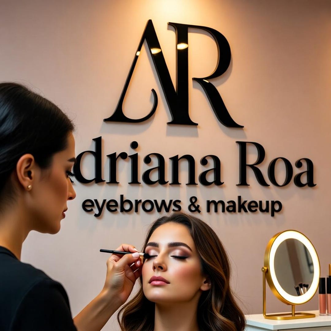 Custom 3D Acrylic Salon Sign | Eyebrows Makeup Studio Wall Decor ...