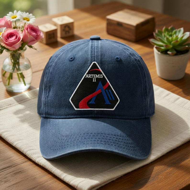 Artemis II Patch Dad Hat – NASA Moon Mission Cap (DTF Print, Adjustable ...