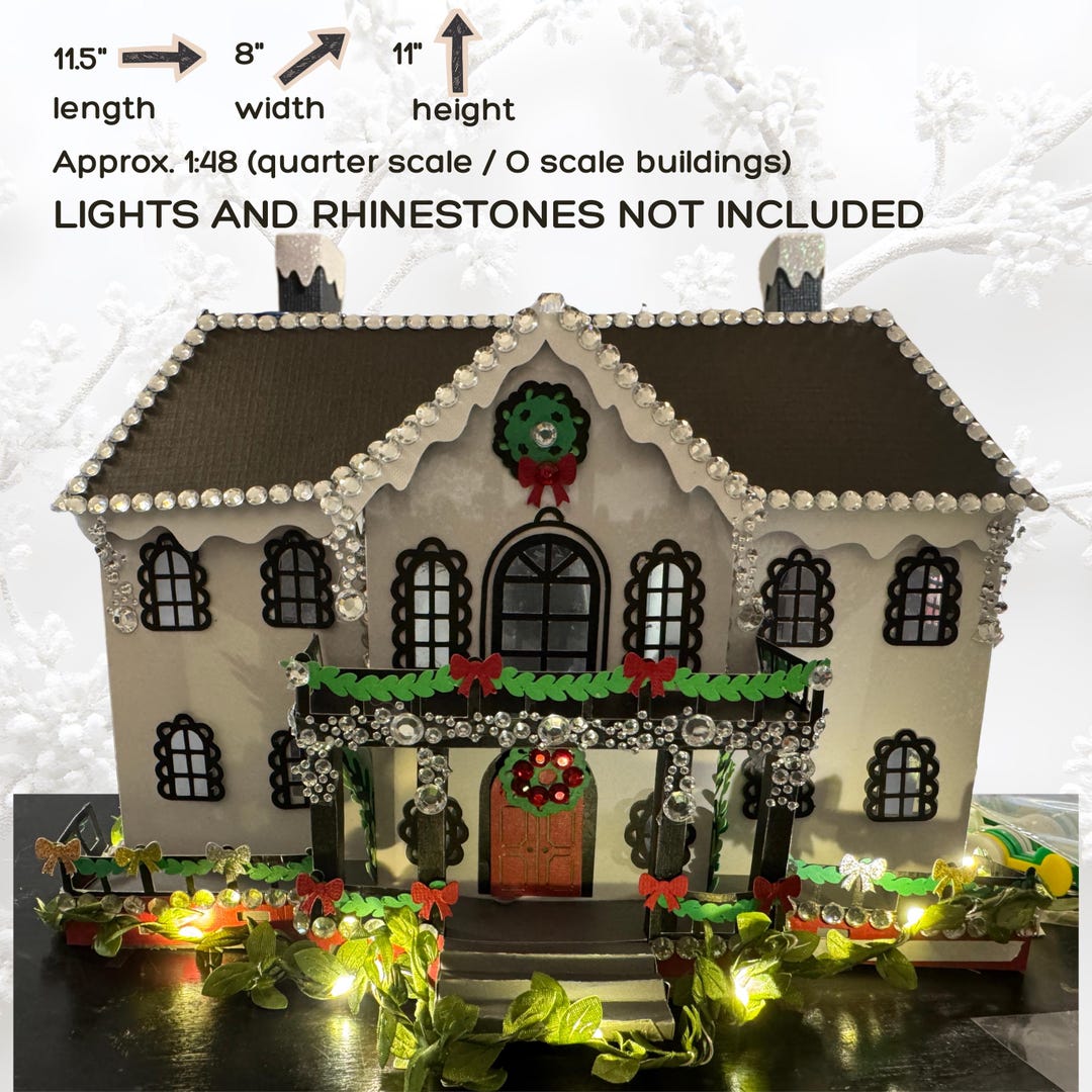 3D Paper House Craft Kit, Two-story Cardstock Mansion, Customizable ...