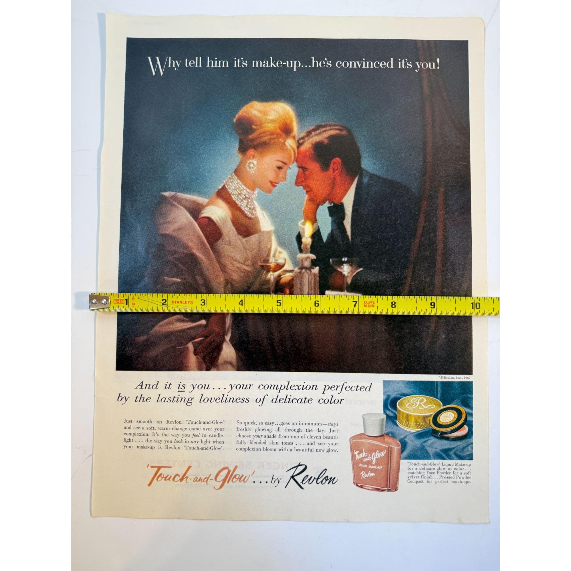 Vintage 1960 Revlon Touch and Glow Makeup Singer Sewing Advertisement ...