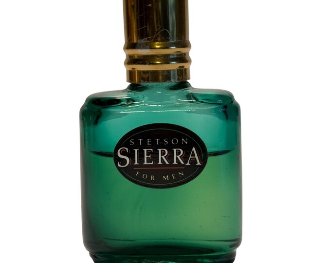 VINTAGE Stetson Sierra for Men Cologne Splash MINIATURE 75% Full .5oz ...