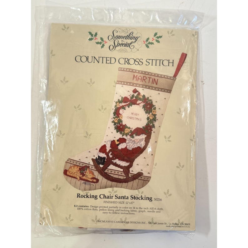 Something Special Counted Cross Stitch Rocking Chair Santa Stocking NEW ...