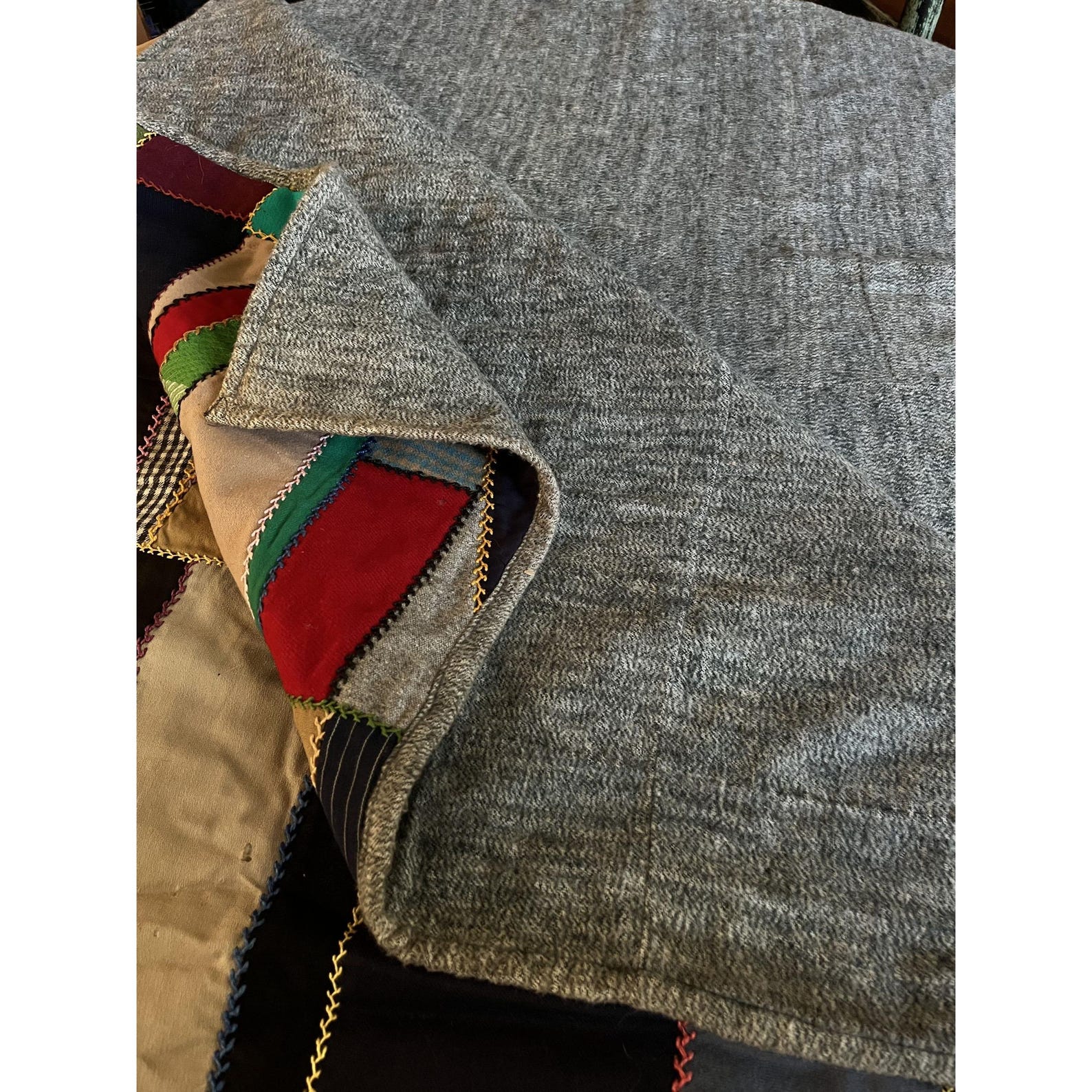 Vintage Mens Suit Rustic Farmhouse Strip Quilt 78 X 72 Patchwork - Etsy