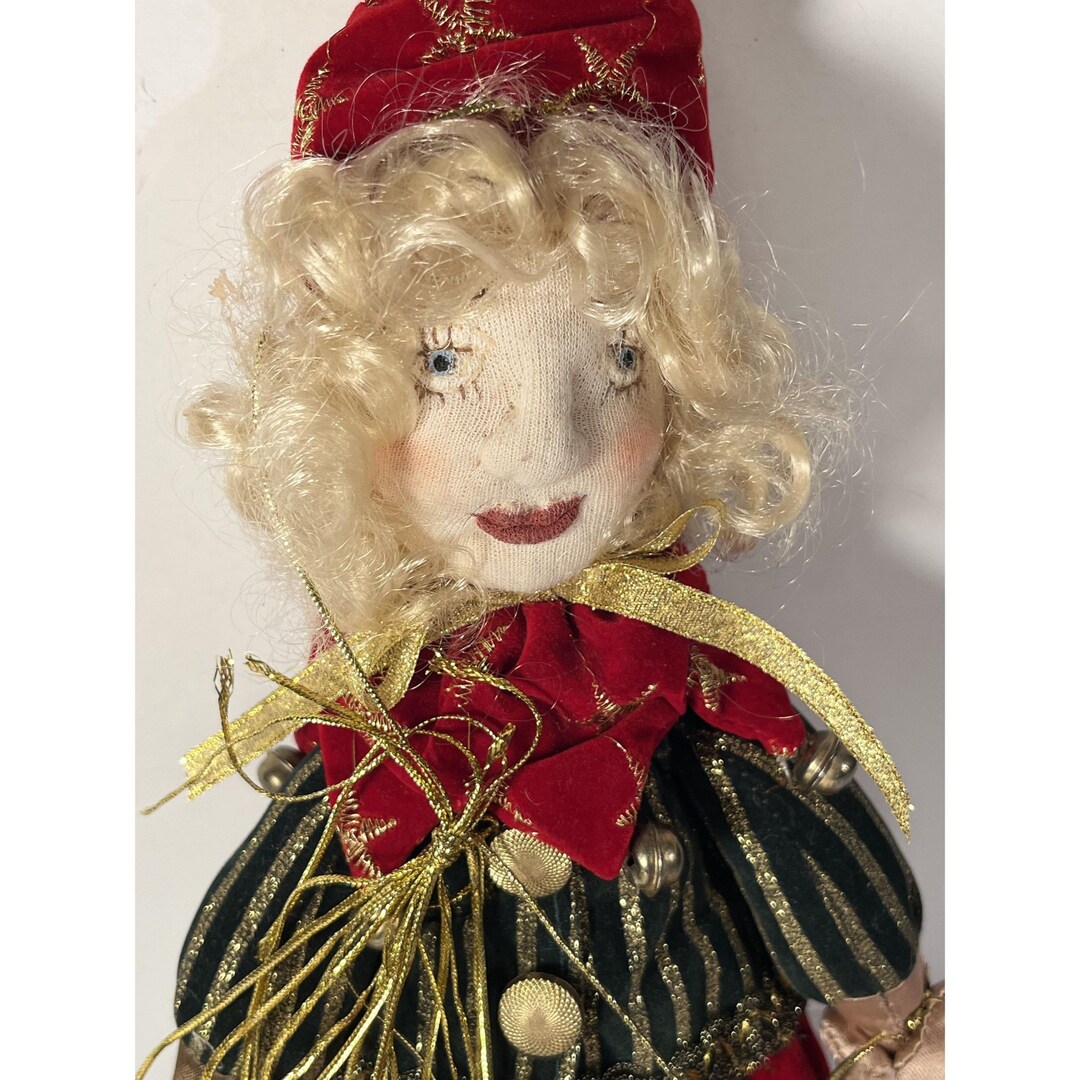 Mark Roberts Jester Marionette String Puppet Christmas Ornament Elf 16 ...