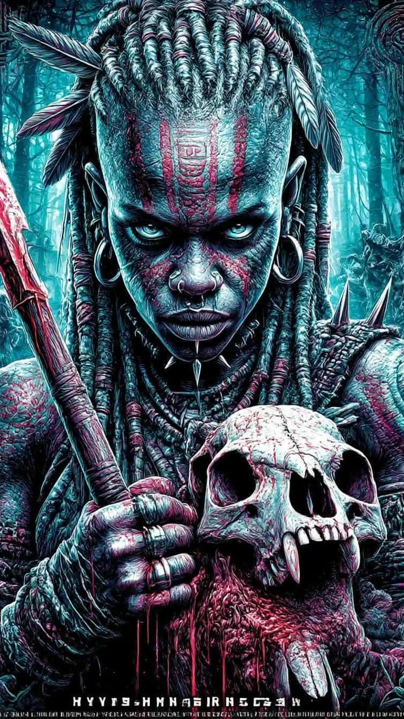 Hadzab: Impresión artística de guerrero africano - Etsy España