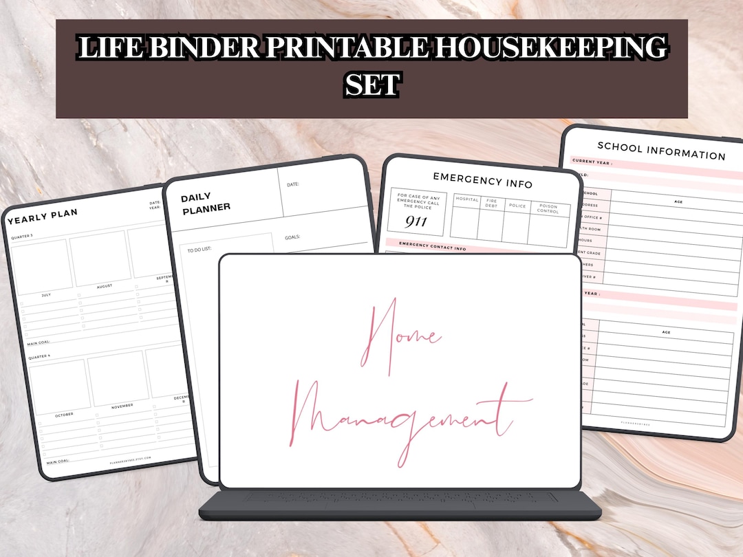 Planner Life Binder Printable Housekeeping Set for Household ...