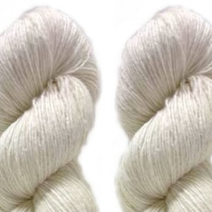 100g Aran Tweed Yarn Irish Donegal Kilcarra 100% Wool (white Tweed 1443 ...