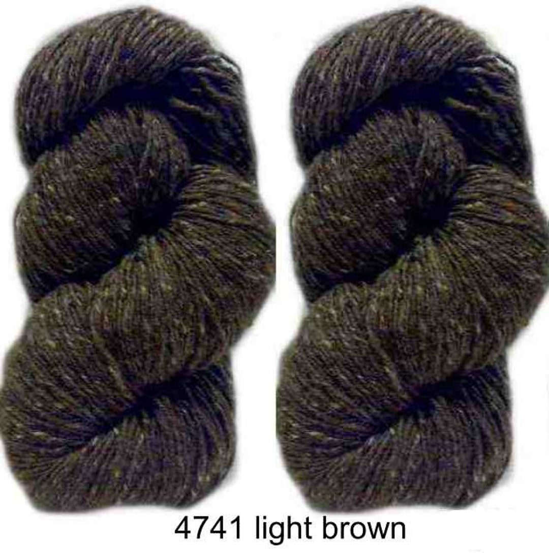 200g Aran Tweed Yarn Irish Donegal Kilcarra 100% Wool (light Brown 4741 ...
