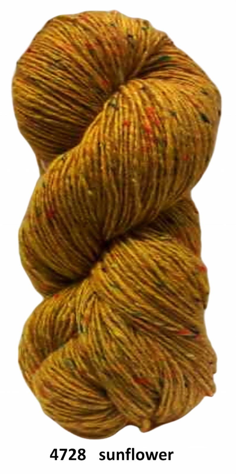 200g Aran Tweed Yarn Irish Donegal Kilcarra 100% Wool (sunflower 4728 ...