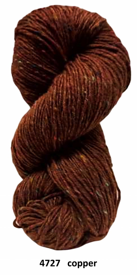 100g Aran Tweed Yarn Irish Donegal Kilcarra 100% Wool copper | Etsy