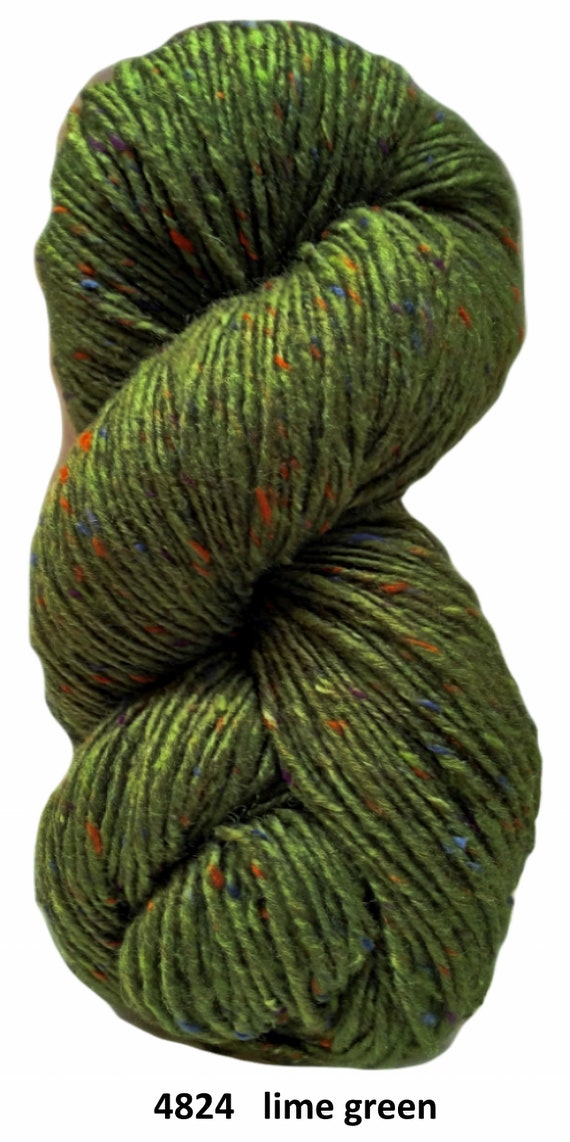 100g Aran Tweed Yarn Irish Donegal Kilcarra 100% Wool lime - Etsy