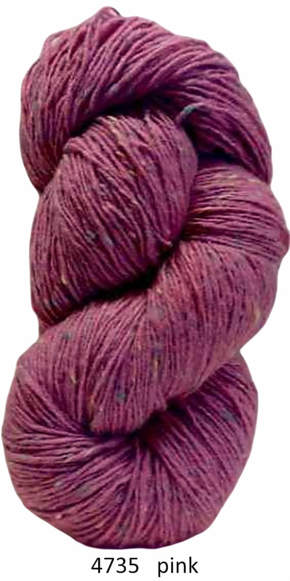 100g Aran Tweed Yarn Irish Donegal Kilcarra 100% Wool pink | Etsy