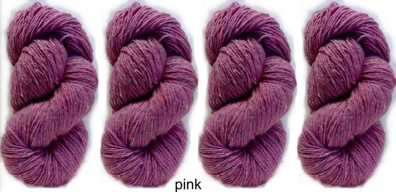 200g Aran Tweed Yarn Irish Donegal Kilcarra 100% Wool pink - Etsy