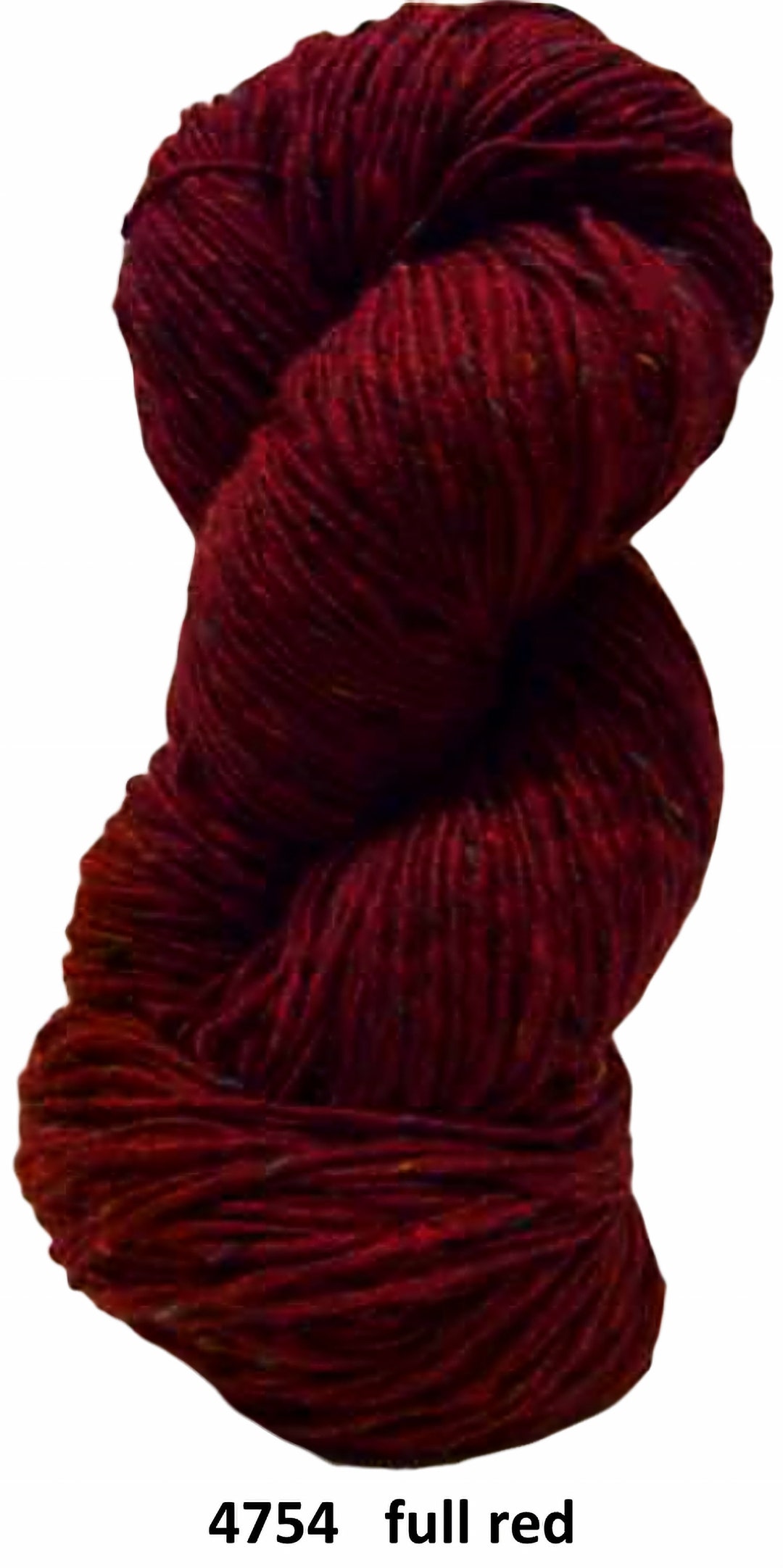 100g Aran Tweed Yarn Irish Donegal Kilcarra 100% Wool (full Red 4754 ...