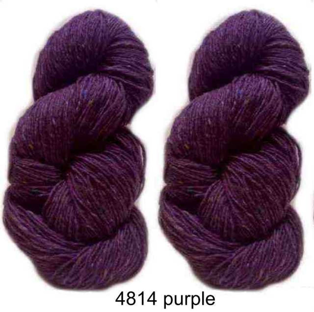 200g Aran Tweed Yarn Irish Donegal Kilcarra 100% Wool (purple 4814) - Etsy