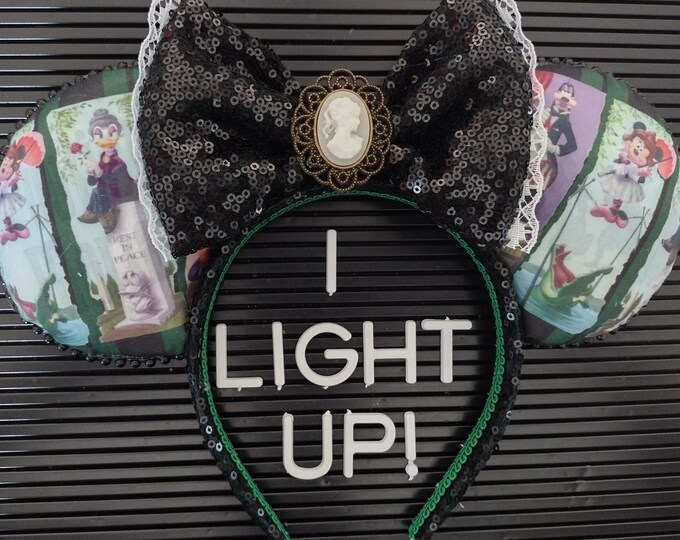 Haunted Mansion Minnie Mouse Ears, Light Up, Disney Vacation ...