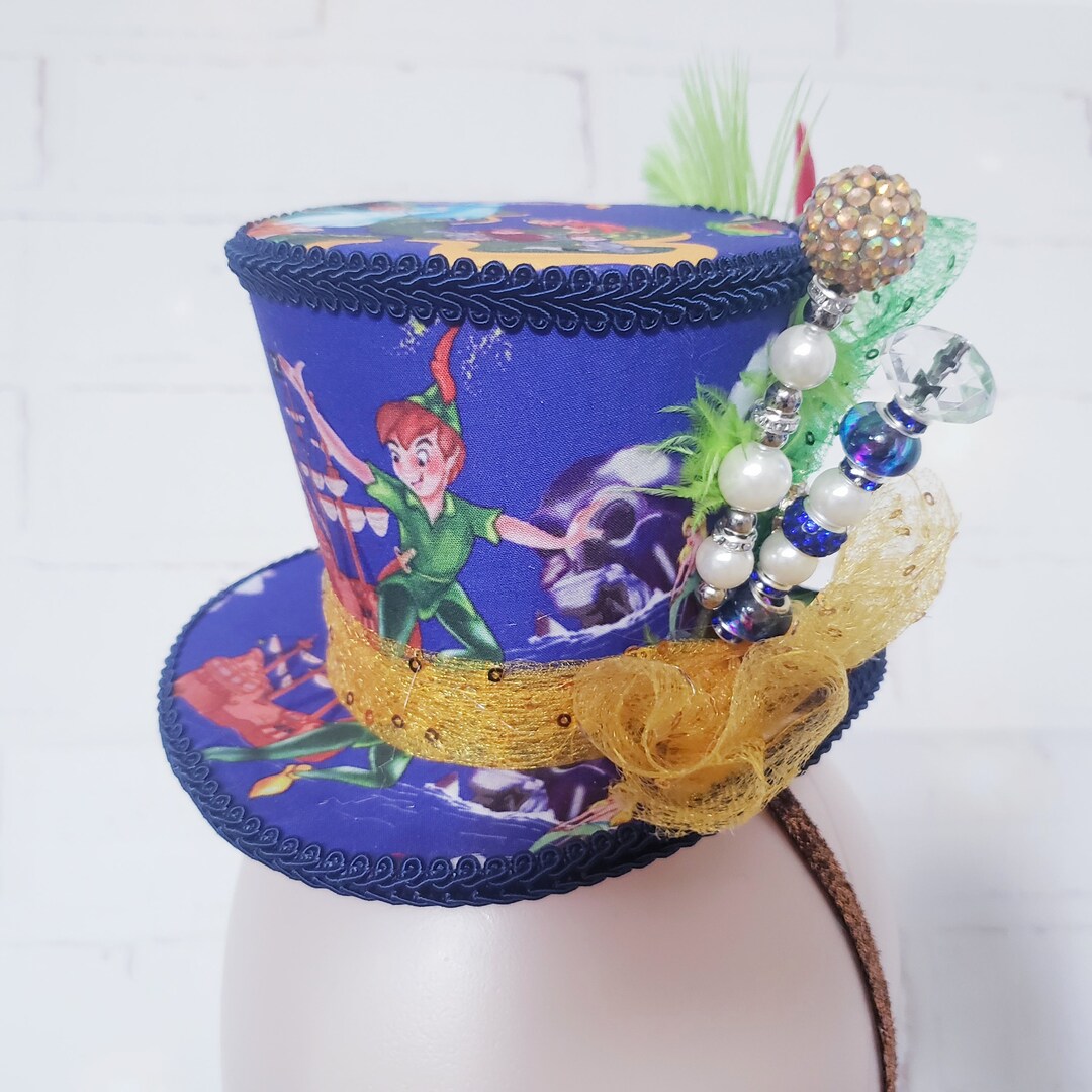 Peter Pan Mini Top Hat, Neverland, Captain Hook Hat, the Lost Boys ...