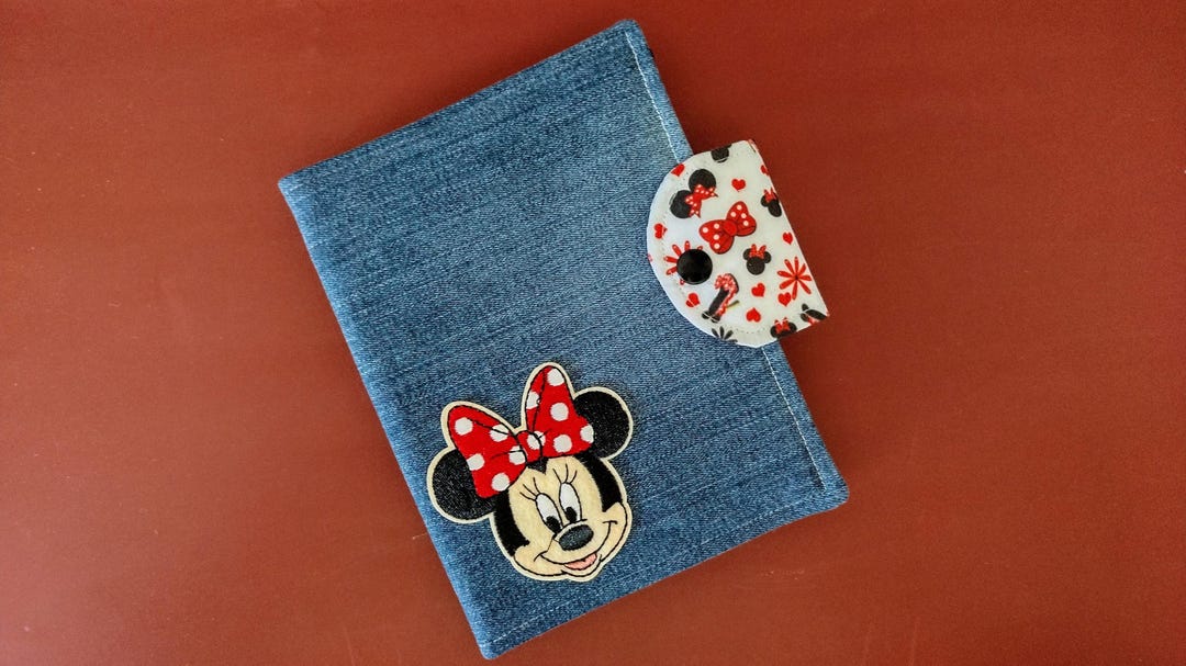 Minnie Mouse Pin Book, Small Denim Disney Pin Holder, Mini Book, Unique ...