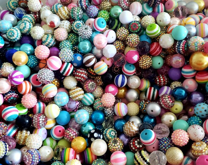 Assorted 20mm Beads Small Bundle, Approximately 3.5 Oz, Beads for ...