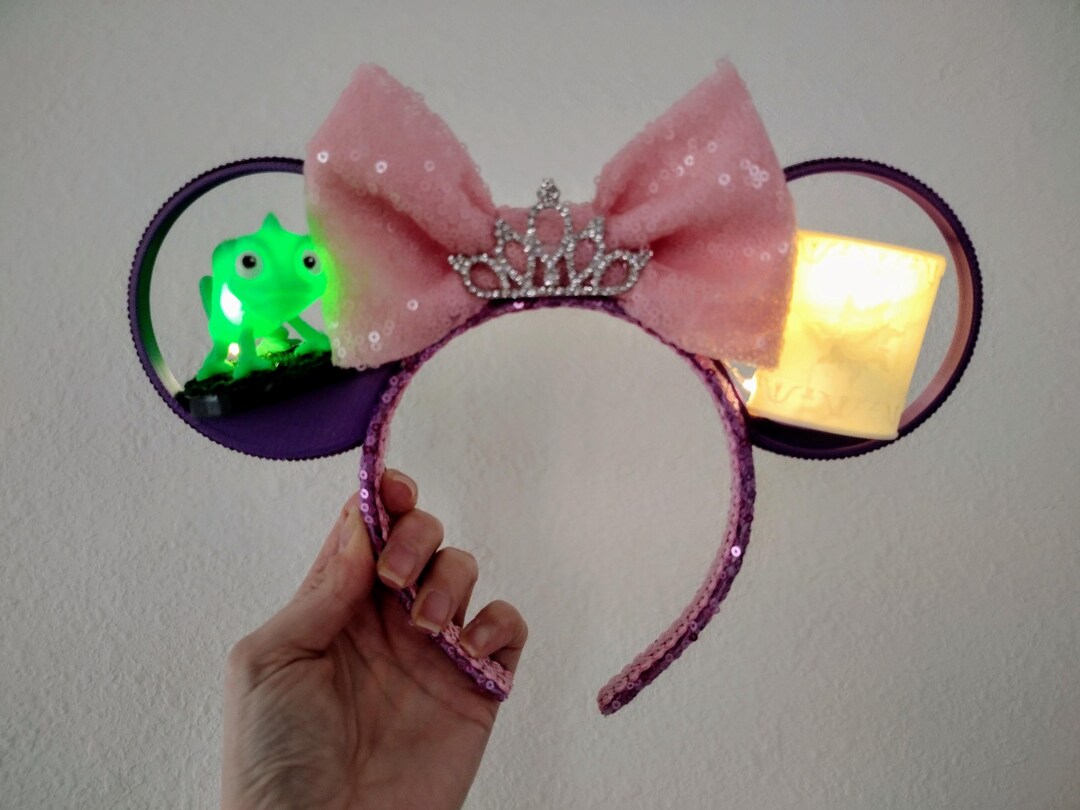 Rapunzel Minnie Ears, Pascal Ears, Tangled Lantern Minnie Ears, Unique ...