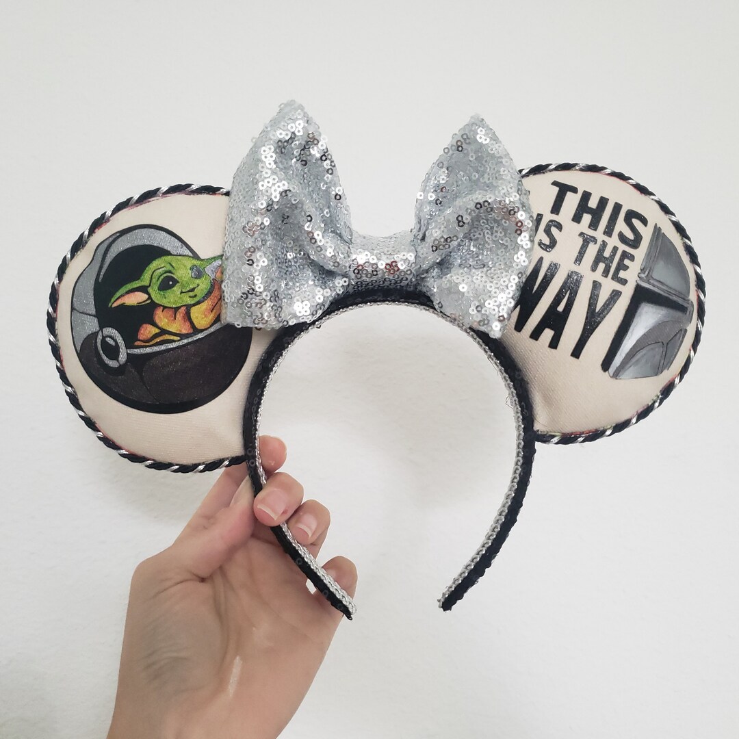 Grogu Minnie Mouse Ears Headband, Star Wars Mickey Ears, Ready to Ship ...