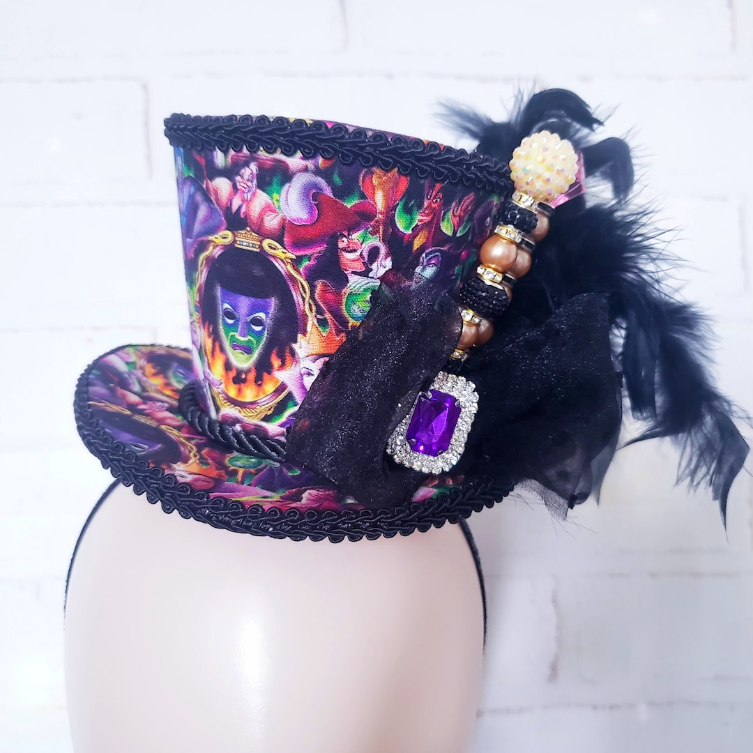 Villains Mini Top Hat, Evil Queen, Magic Mirror, Maleficent, Birthday ...