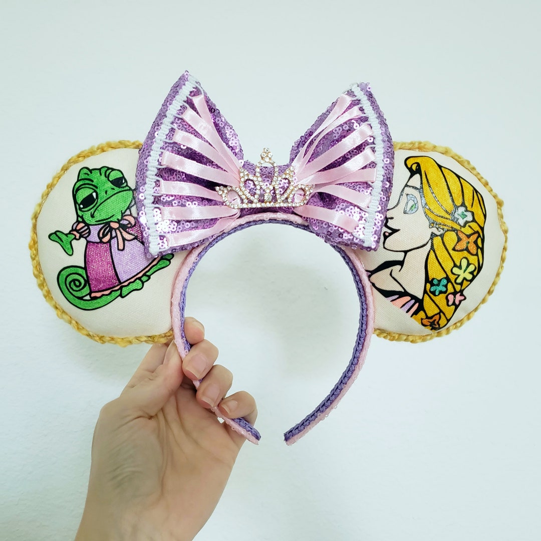 Rapunzel Minnie Mouse Ears Headband, Pascal Ears, Disney Princess Ears ...