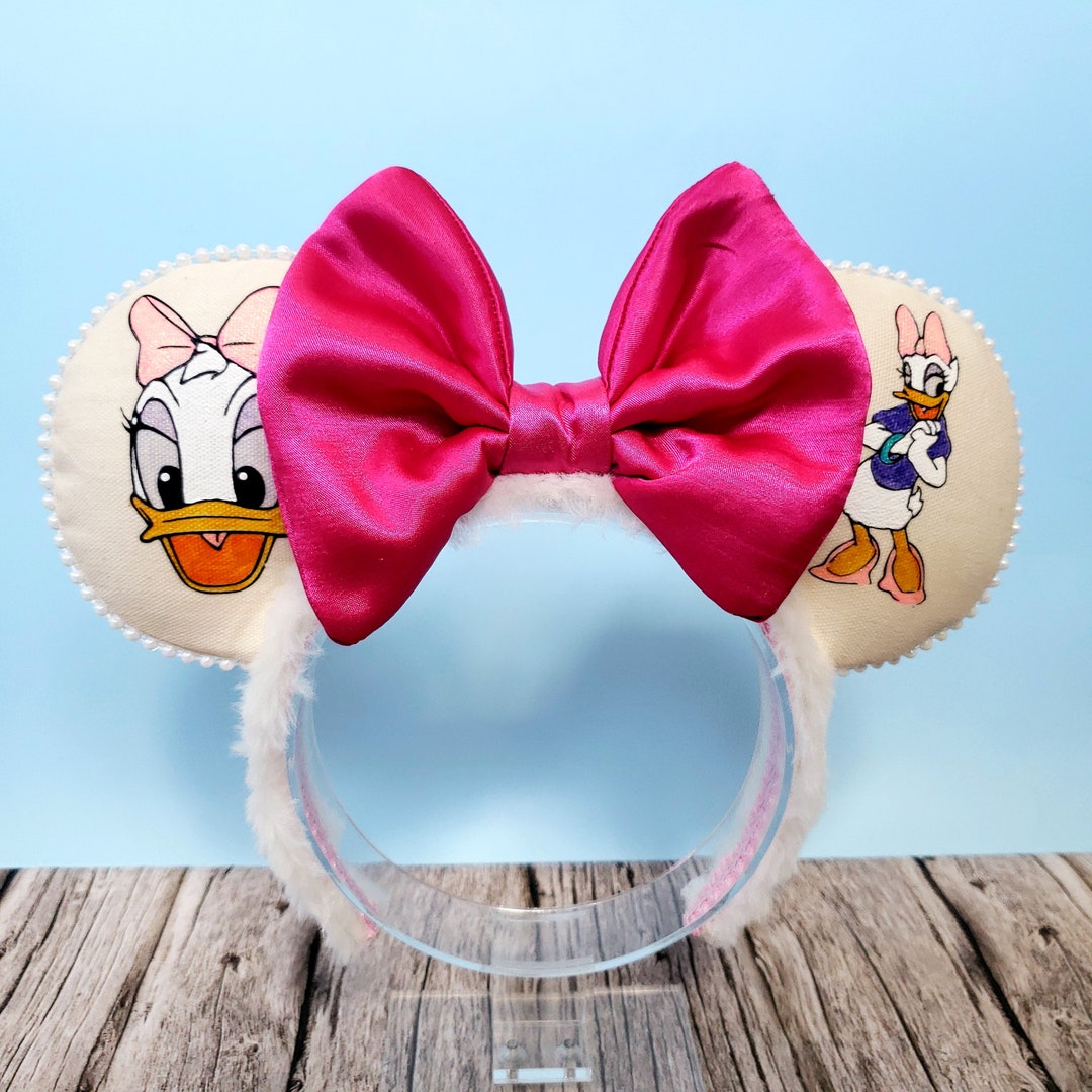 Daisy Duck Minnie Mouse Ears Headband Fuzzy Ears Ready to - Etsy