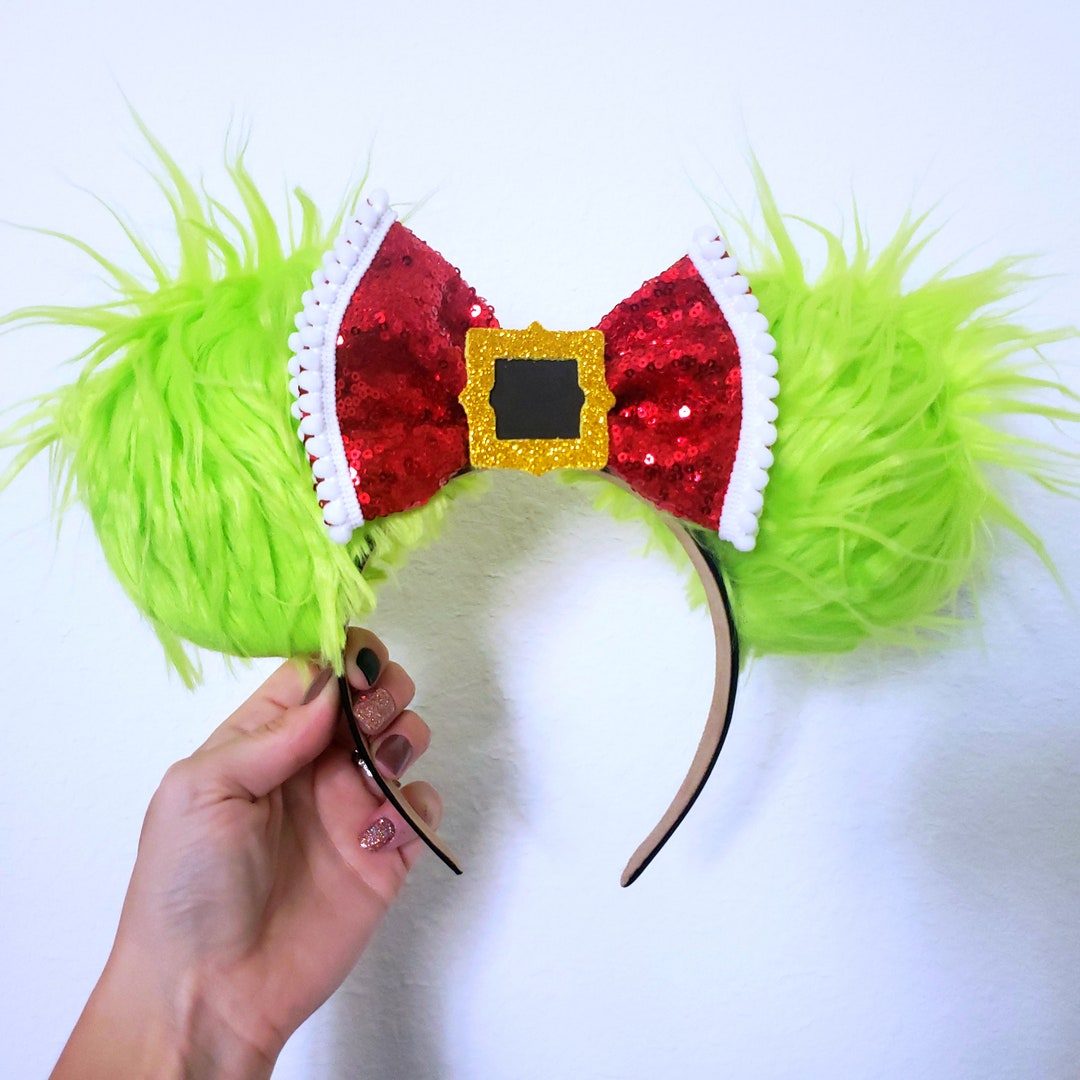 The Grinch Minnie Mouse Ears Headband, Mickey's Very Merry Christmas ...