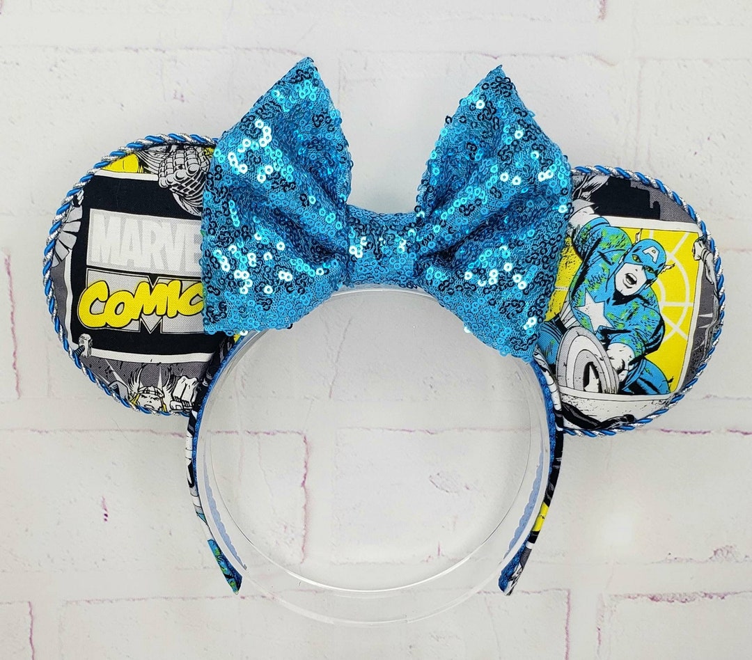 Avengers Minnie Mouse Ears Headband, Marvel Superhero Ears, Captain ...