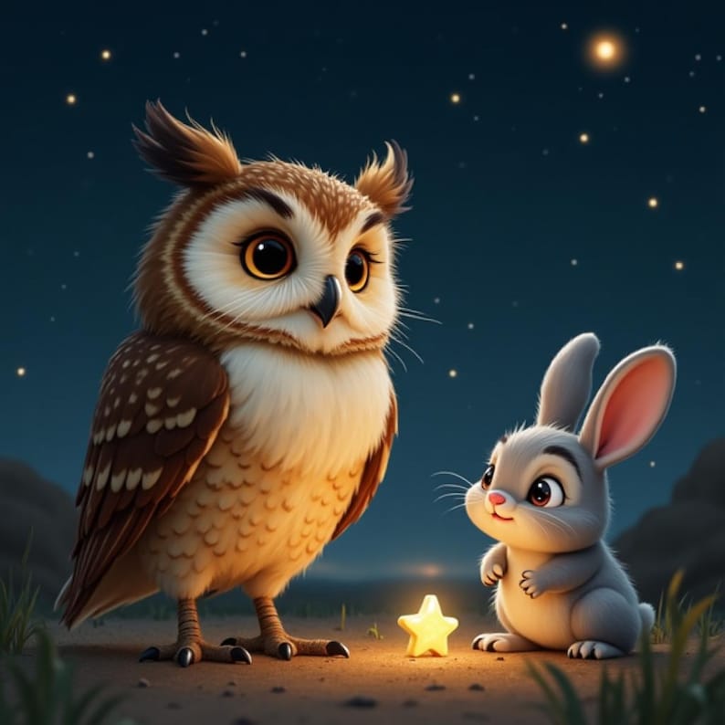 Luna and the Lost Star: Whimsical Bunny Adventure Storybook (digital ...