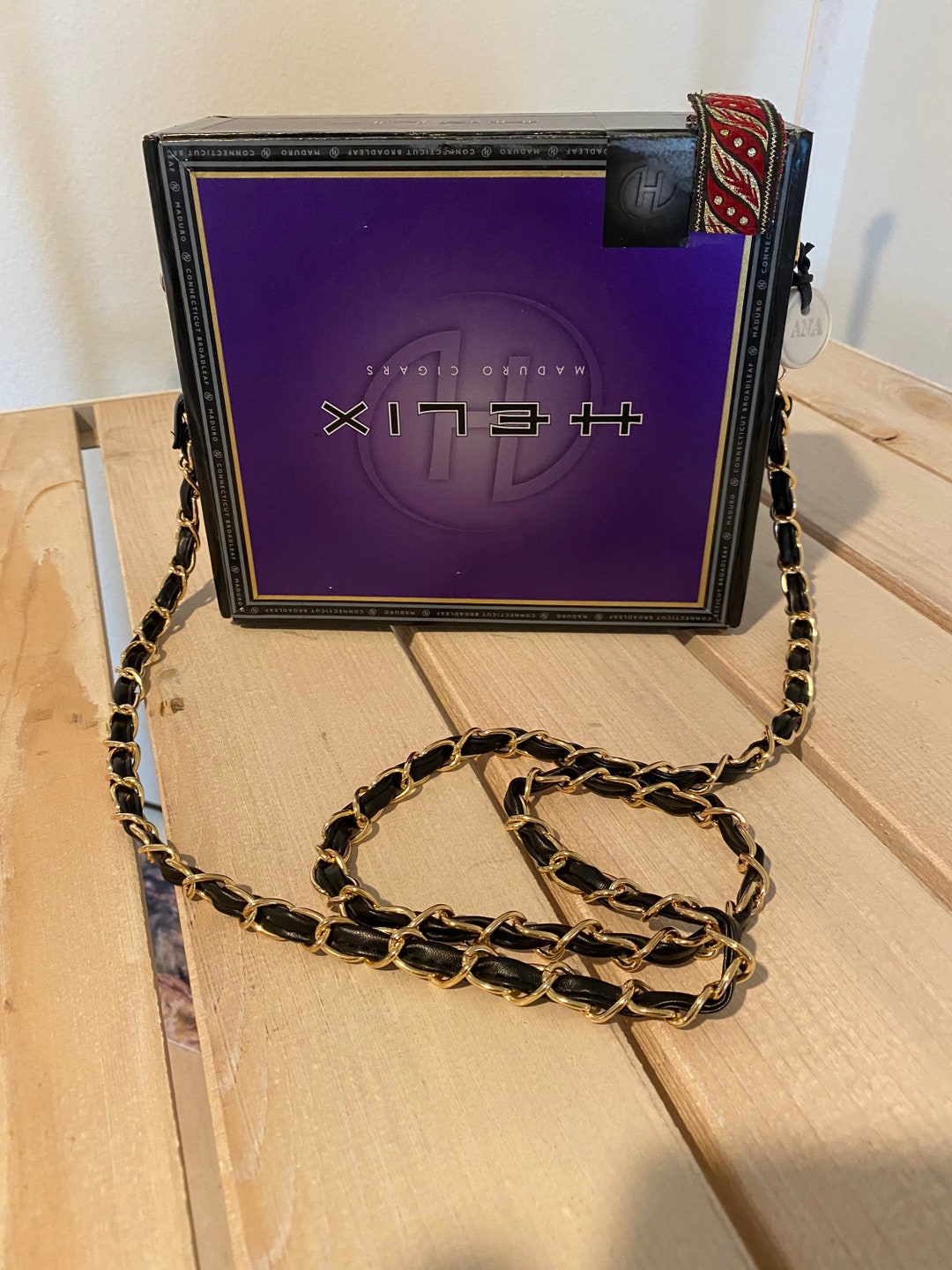 Purple Cigar Box Crossbody Hardware Cocktail Purse - Etsy