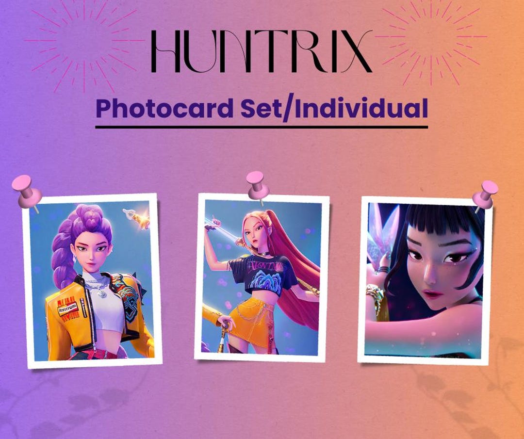 Huntrix Photocards: Rumi, Zoey, and Mira! - Etsy