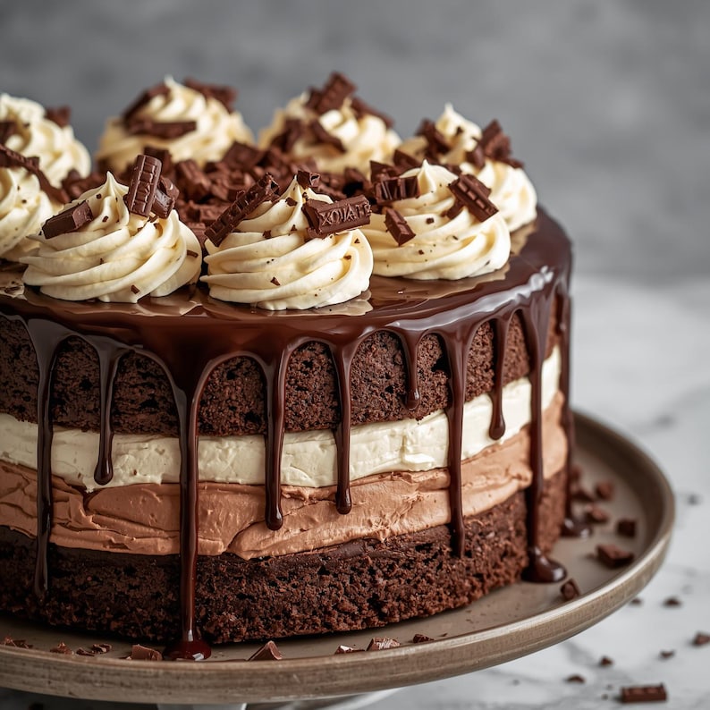 Best Recipe for Decadent Triple Chocolate Mousse Cake (PDF Download) - Etsy
